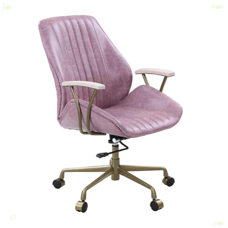 Pink leather desk chair store